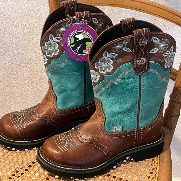 Justin Boots | Shoes | Justin Boots Gypsy Turquoise And Brown ...